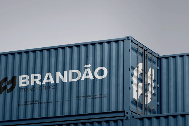 box branding container Logistics shipping shipping company Truck-花瓣网