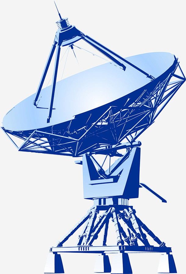 手绘蓝色信号锅矢量图免抠素材_新图网 https://ixintu.com 手绘 科技 蓝色信号锅 矢量图