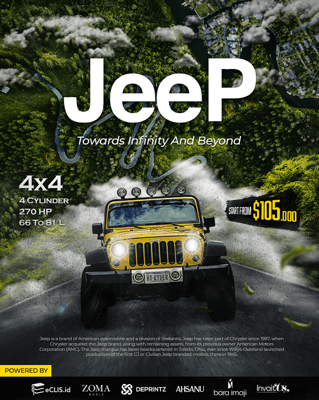 Behance 上的 Jeep Poster Design - Photo Manipulation
