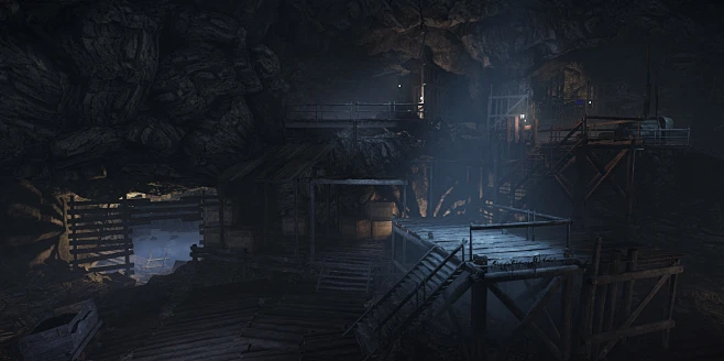 Cave lighting study_CryEngine, Maria Yue : This is an interior lighting study I've done Via ...