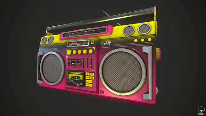 Stylized 80's Boombox, Tom Ellis : A small personal project to practice ...