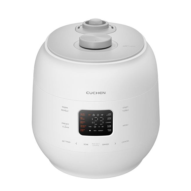 Cuchen CRS-FWK0640WUS | Dual Heating Pressure Rice Cooker 6 Cup ...
