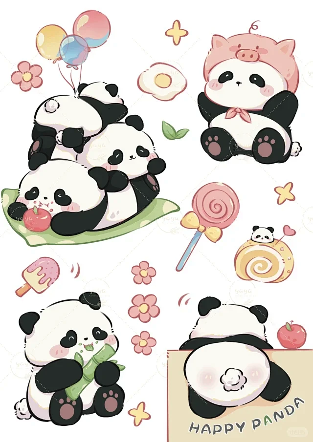 熊猫插画 - 小红书搜索-花瓣网