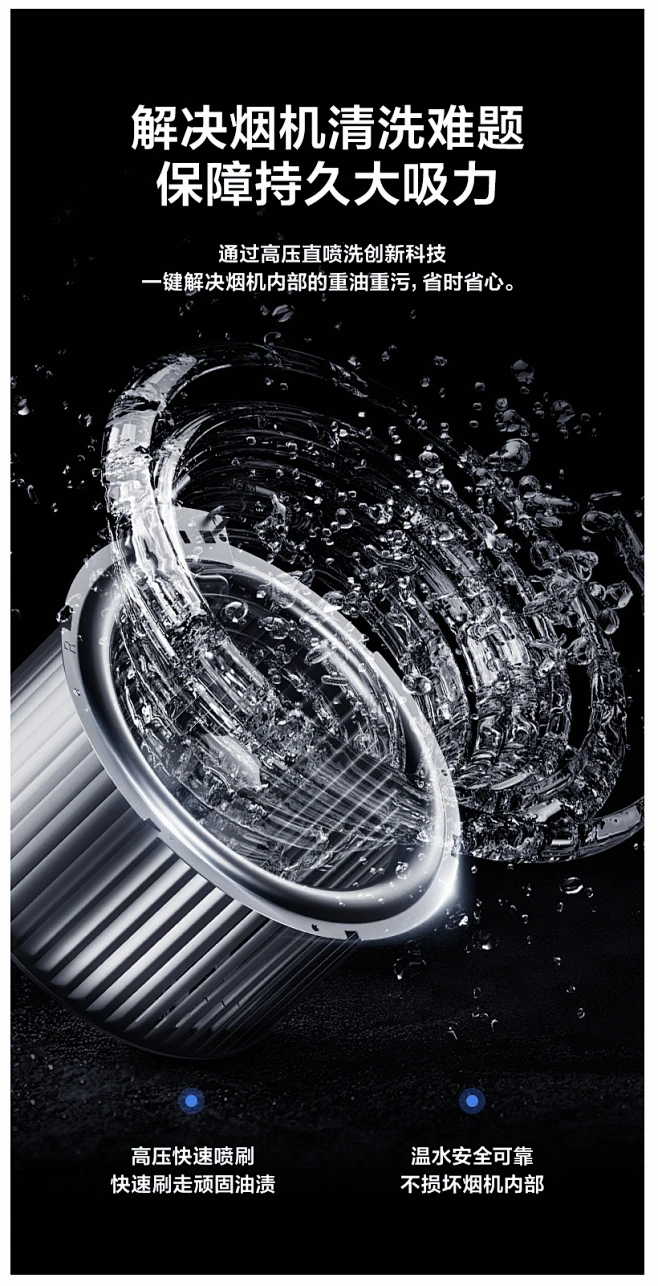 美的吸抽油烟机侧吸式壁挂式大吸力家用小型尺寸厨房自动清洗J57-tmall.com天猫-花瓣网