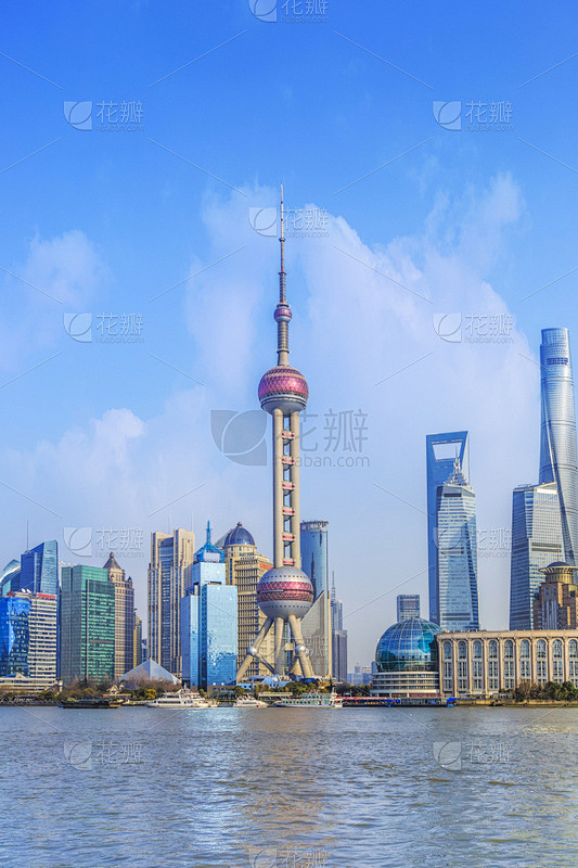 陆家嘴,浦东,城市天际线,上海,珀尔里福,船桥,天际线拱门,绿色建筑,黄浦江,东方明珠塔