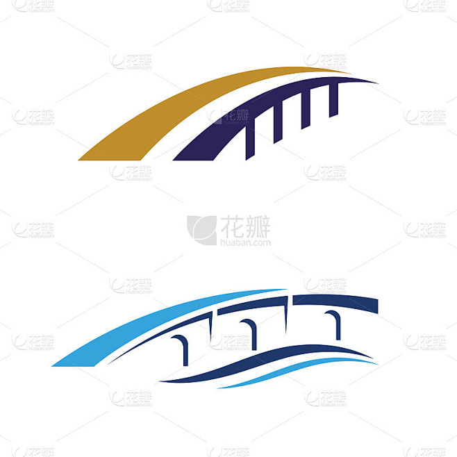 桥梁矢量图标插图