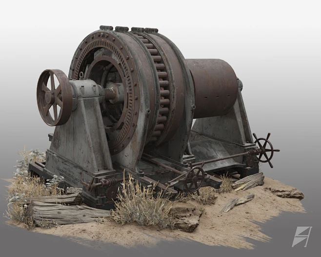Rusty Old Generator, Ben Henry : 3D model based on images from textures ...