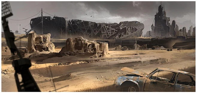 废土场景原画废土气氛图来自cgbook.cn (885)-花瓣网