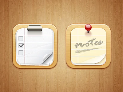 Notes iOS Icon-花瓣网