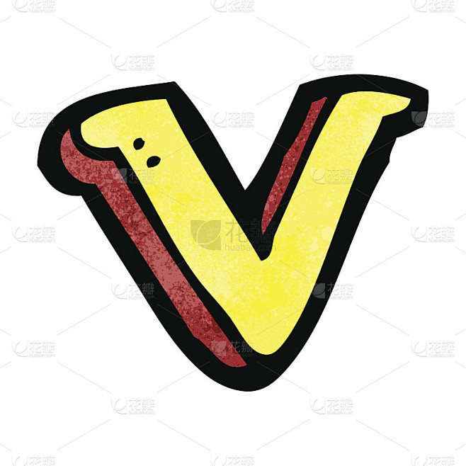 卡通字母V