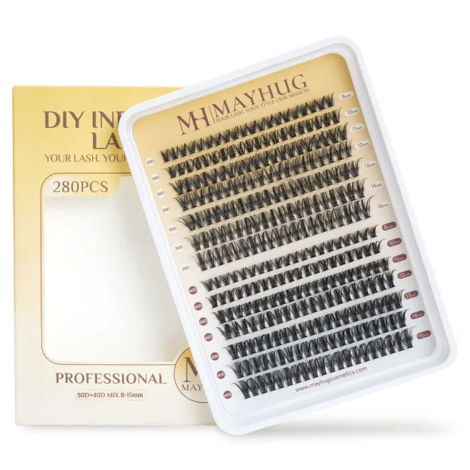 Individual Lashes 280Pcs DIY Eyelash Extensions Mayhug Individual ...
