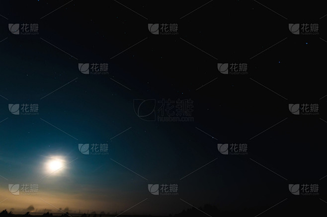 湖,天空,夜晚,水,地形,在上面,阳光光束,月亮,反射