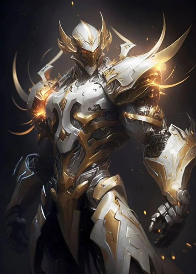 This contains an image of: divine knight armor-花瓣网