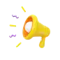 喇叭 语音megaphone yellow-花瓣网
