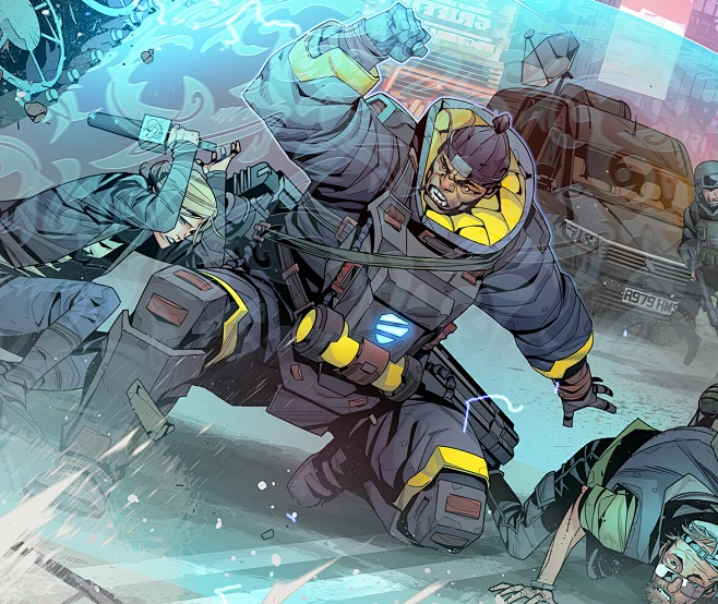 Promo art of one of the characters from SquadBlast by ULTRAHORSE-花瓣网