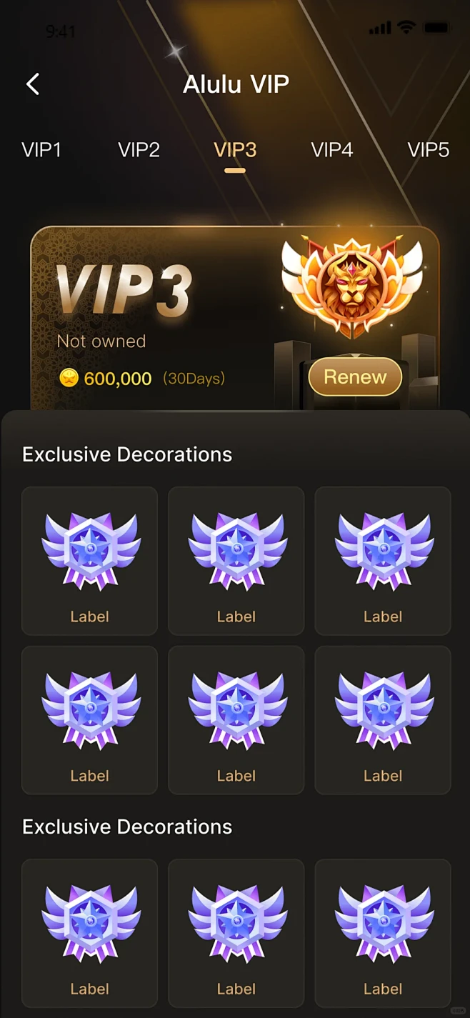 设计中东风格vip ui界面#ui设计 - 小红书-花瓣网