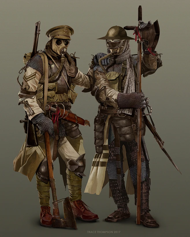 Trench Knights, Trace Thompson : Personal work-花瓣网