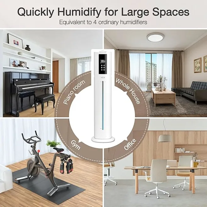 Amazon.com: 9L Humidifiers for Large Room,VCK Ultrasonic Cool Mist Top ...
