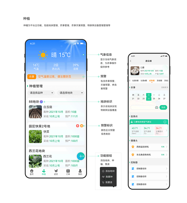 移动智慧农业管理UI界面设计-APP-UICN用户体验设计平台