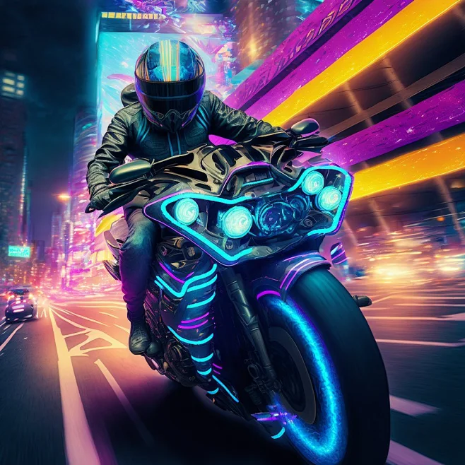 Neon Cyberpunk motorcycle riders Please check out our friends at ...