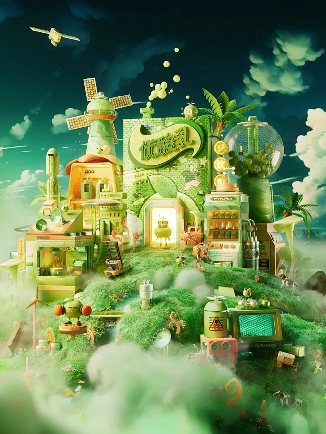 c4d视觉创作 | 创意场景渲染合集-花瓣网