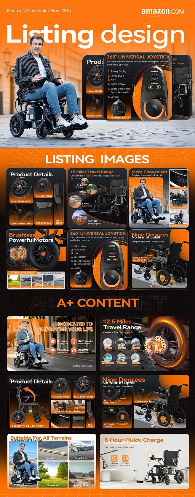Electric Wheelchair AMAZON Listing and A+ Content :: Behance-花瓣网