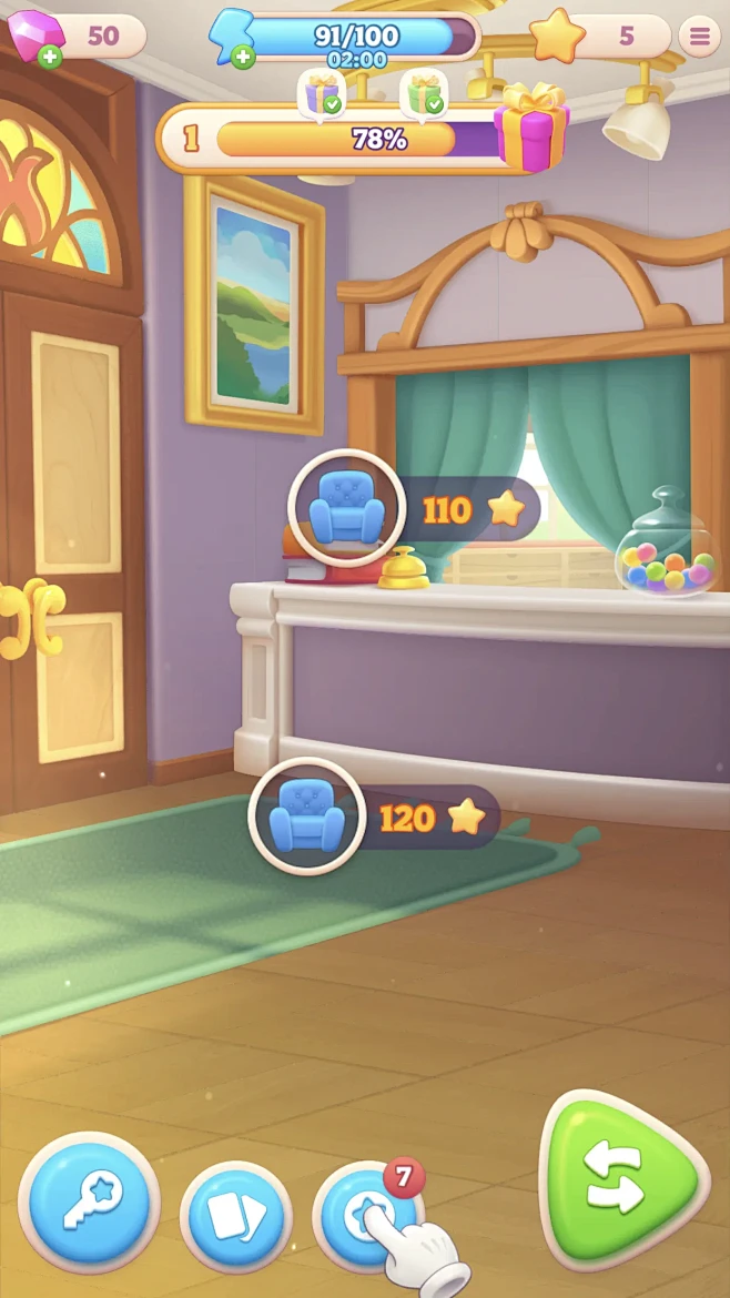 Merge Hotel Empire - Design Game-游戏截图-GAMEUI.NET-游戏UI/UX学习、交流、分享平台-花瓣网