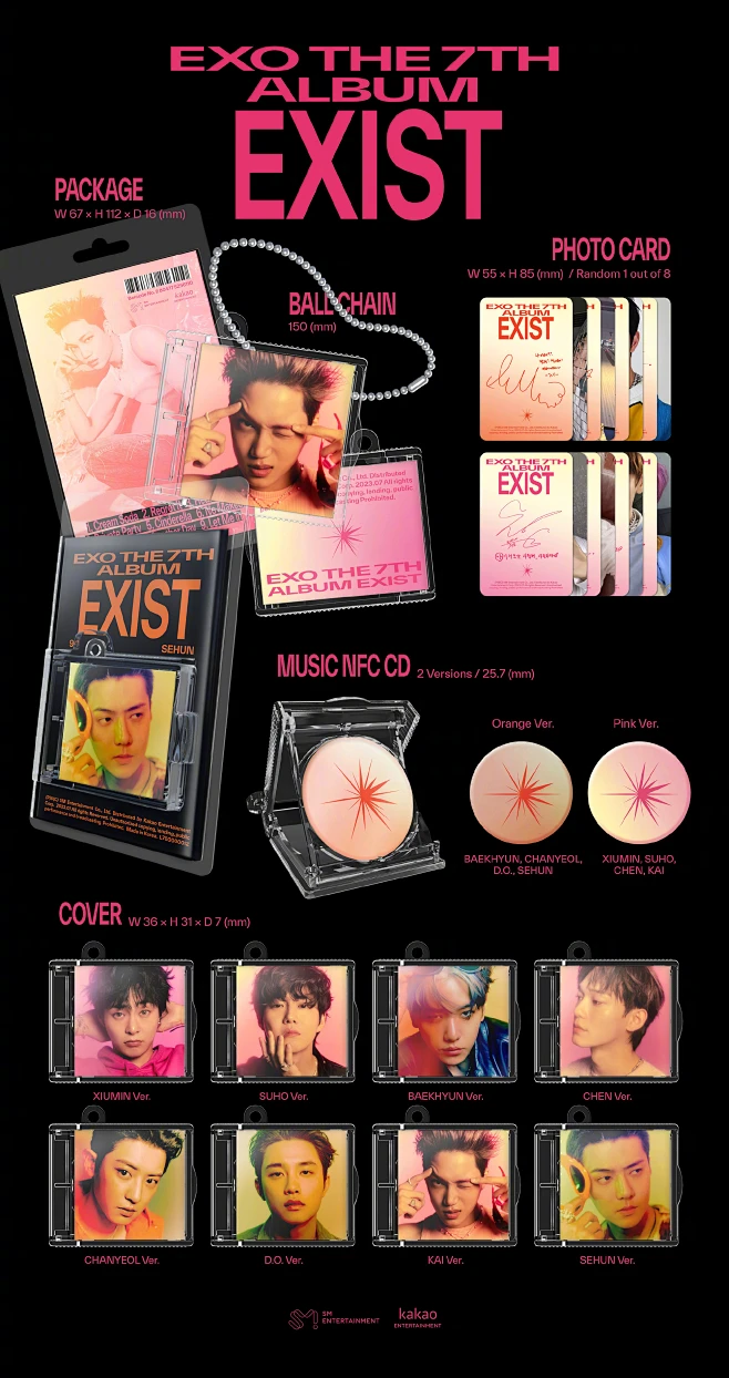 EXO The 7th Album 'EXIST' : Album Details (SMini Ver.)图片_长图图片素材-花瓣网