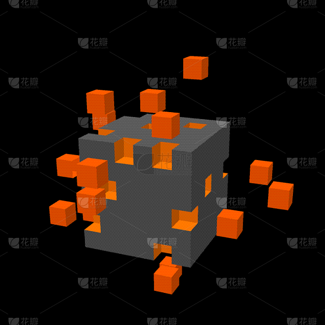 cube from small cubes big data concept