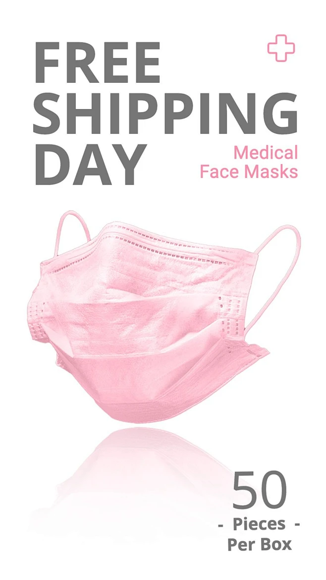 Free Delivery Day Face Masks Sale Promotion Ecommerce Story素材-花瓣网