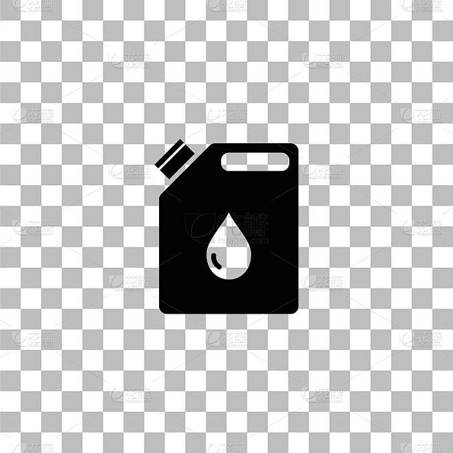 Jerrycan oil icon flat