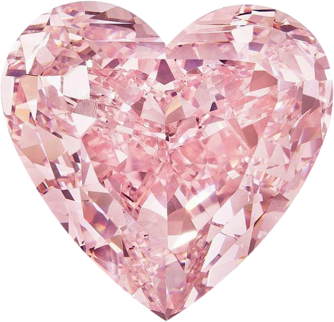 粉色爱心锆石-花瓣网