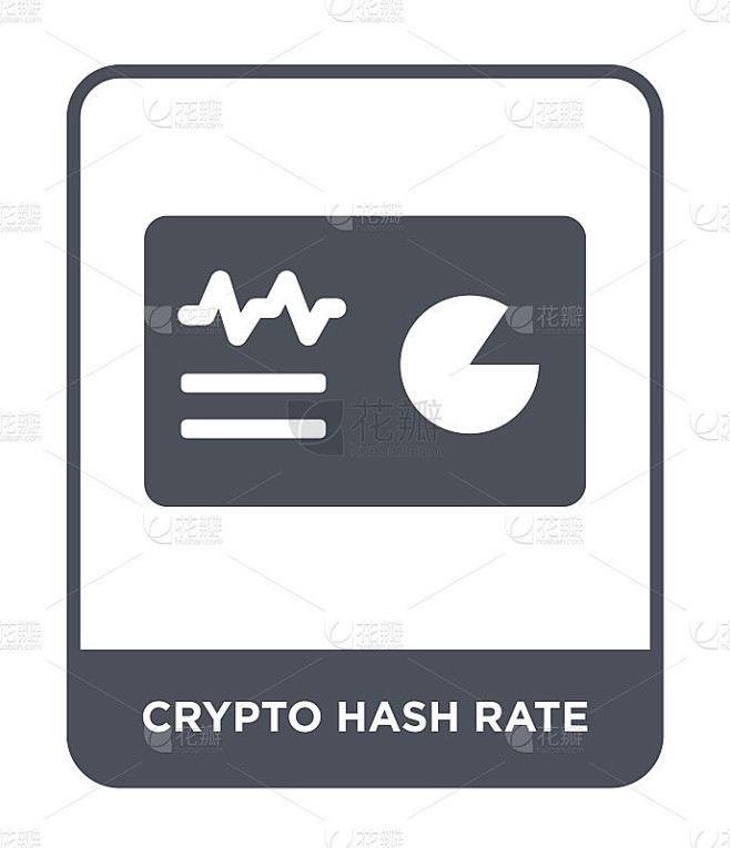 crypto hash rate icon vector on white background,