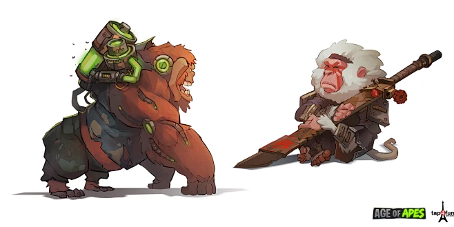 characterdesign age of apes pack 04-花瓣网