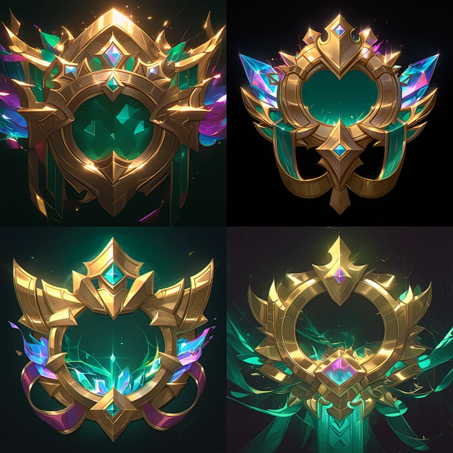 The League of Legends badge is composed of a golden crown and a dark ...