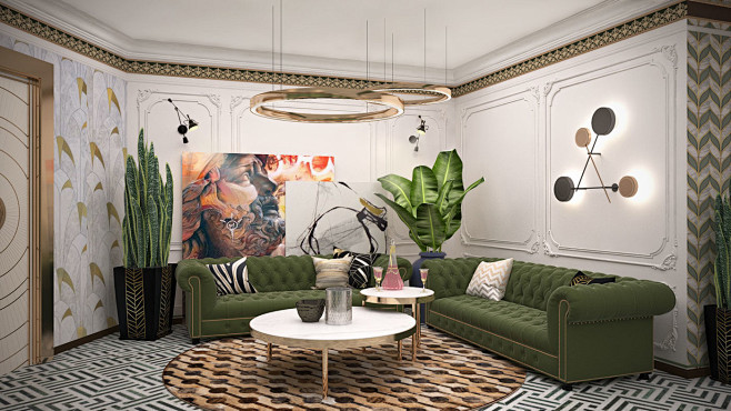 Reception in eclectic style in Dubai