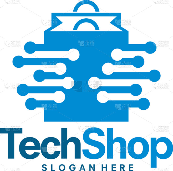 tech shop logo template
