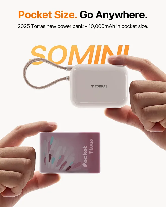 Amazon.com: TORRAS Power Bank, 10000mah 45W Fast Charging Built in 2 ...