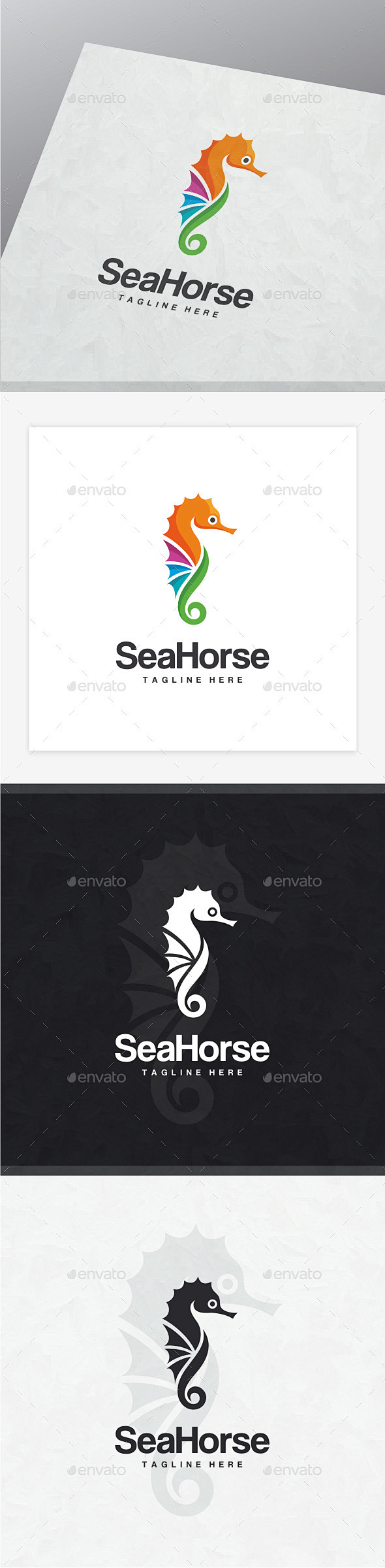 海马的标志——动物标志模板Sea Horse Logo - Animals Logo Templates动物、动物、水、品牌、品牌、色彩艳丽 ...