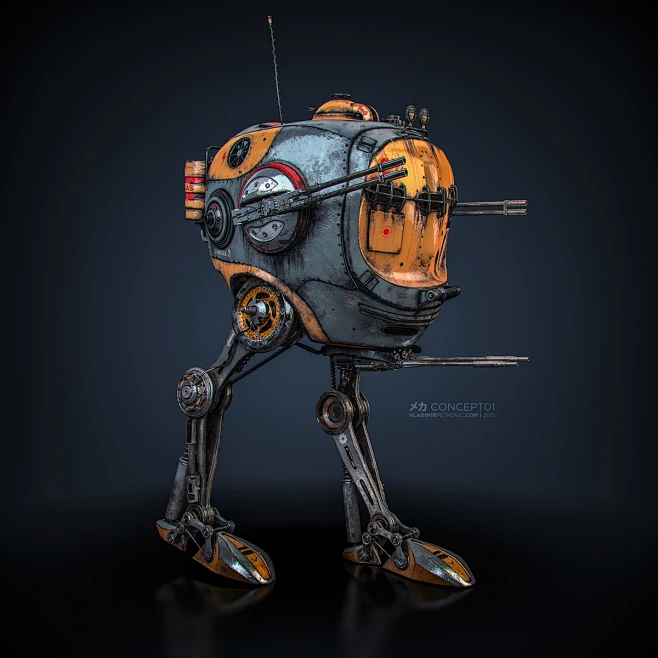 Mech concept 01 : The first mech concept I ever did. Inspired all ...