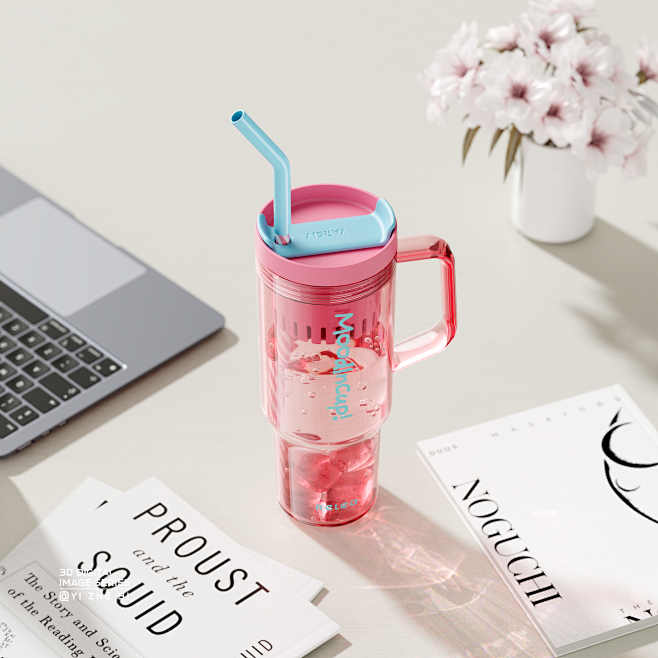 一组吸管杯渲染 (12)