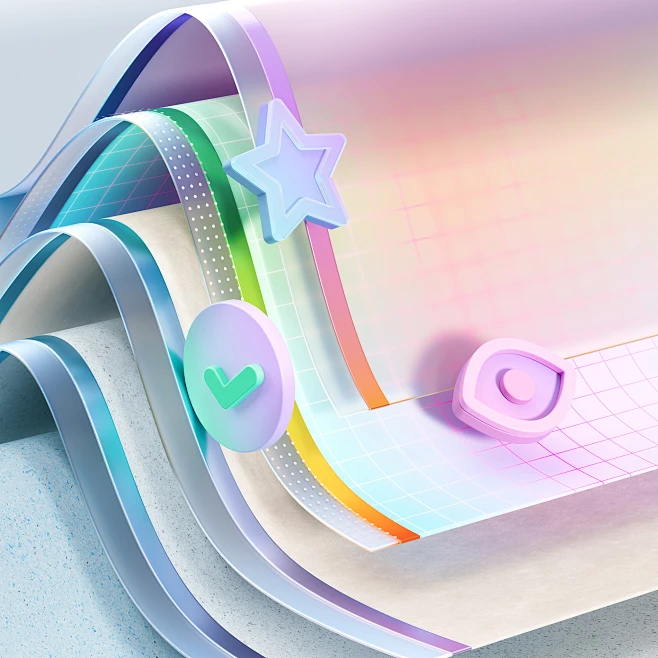 Microsoft abstract Microsoft Design icons ILLUSTRATION Cınema4d ...