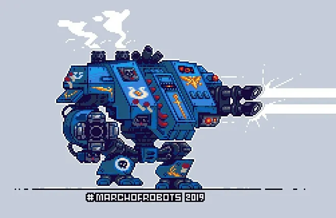 Mech Pixel Art, Warhammer Pixel Art, Pixel Cyberpunk, Noah Kaiba, Pixel ...