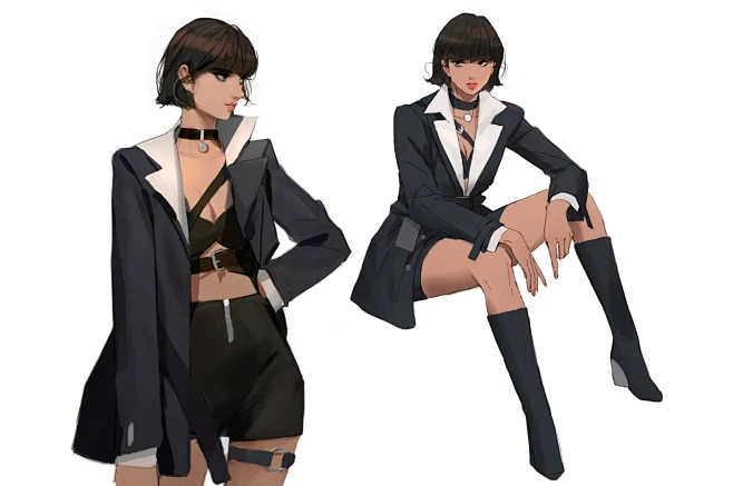 Agent 图片_绘-男孩女孩，引导立绘图片素材-花瓣网