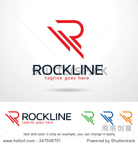 Rockline Letter R Logo Template Design Vector