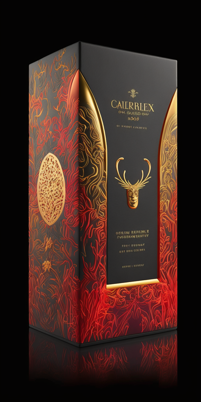 Lihe_Brandy_box_packaging_display_red_and_black_with_gilded_tex ...