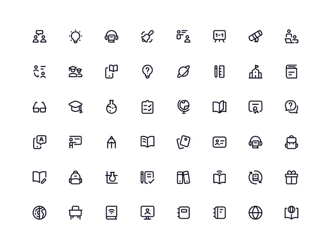 Education icons book conversation education education icon elearning ...