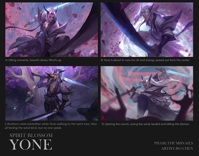 ArtStation - Spirit Blossom Yone splash, Bo Chen