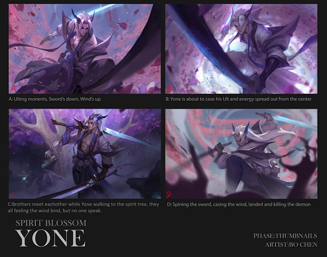 ArtStation - Spirit Blossom Yone splash, Bo Chen-花瓣网
