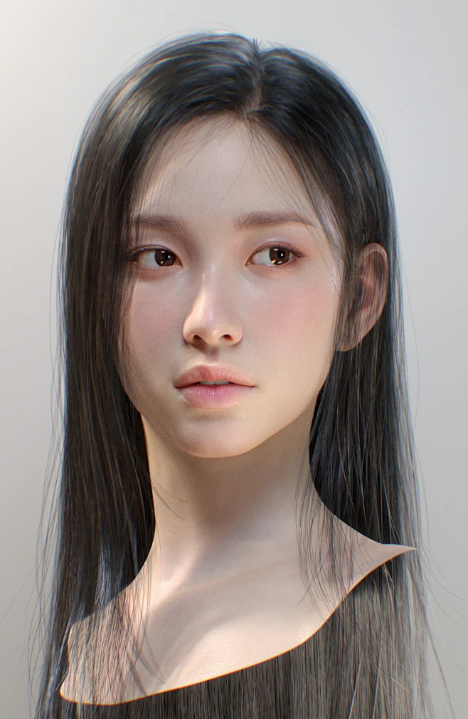 玖 虚拟人（韩国3d角色设计师SeongHwan Jang）-CG99(cg99.com)-花瓣网